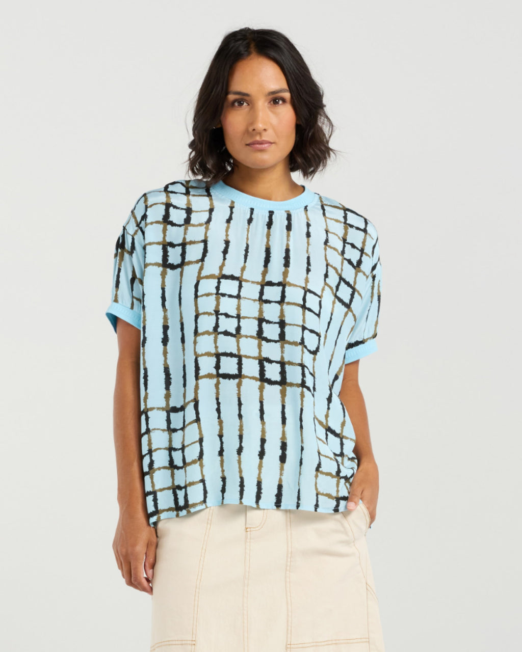 Et Alia Brea Top - Skyline Plaid – ROSSELLINI + SHINE