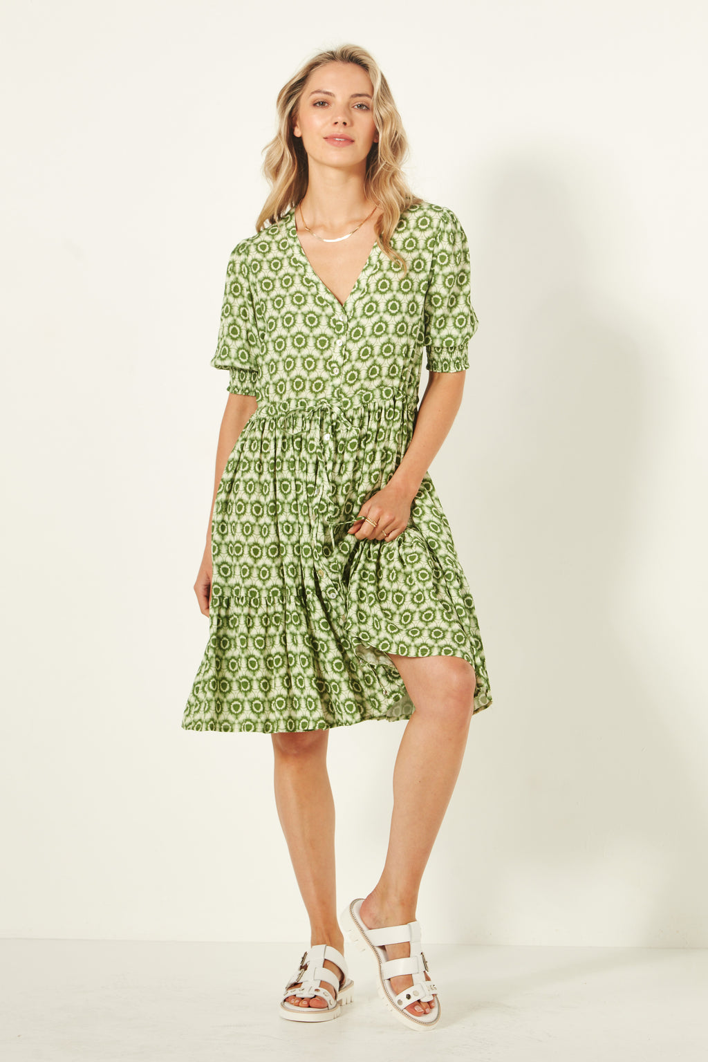 Lemon Tree Mila Dress - Green – ROSSELLINI + SHINE