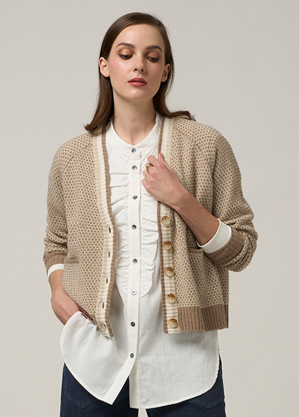 Madly Sweetly Compass Cardi - Latte – ROSSELLINI + SHINE