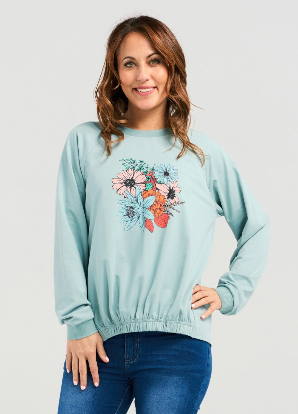 Zafina Marissa Sweat- Light Blue – ROSSELLINI + SHINE