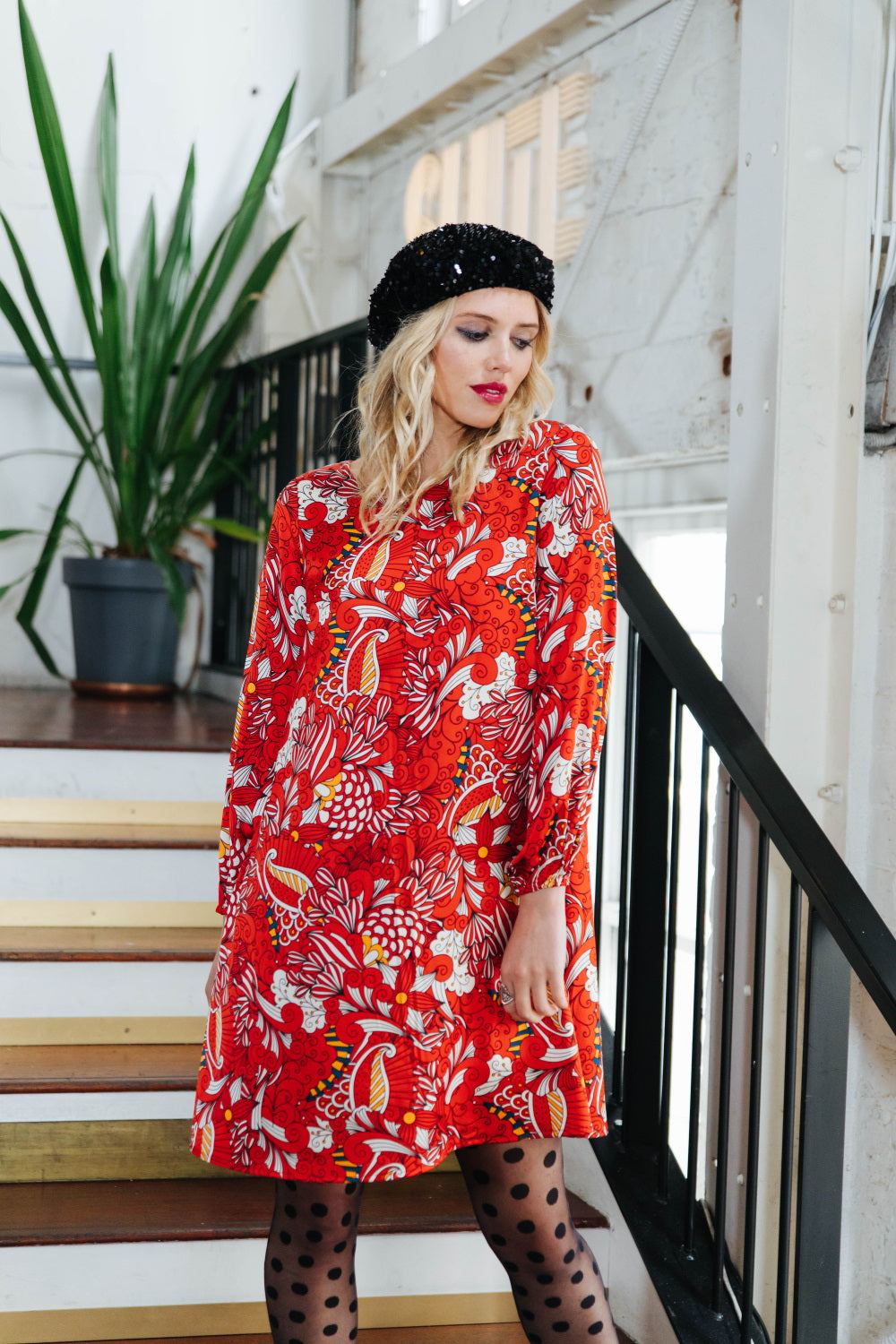 David Pond Shilo Dress- Red – ROSSELLINI + SHINE