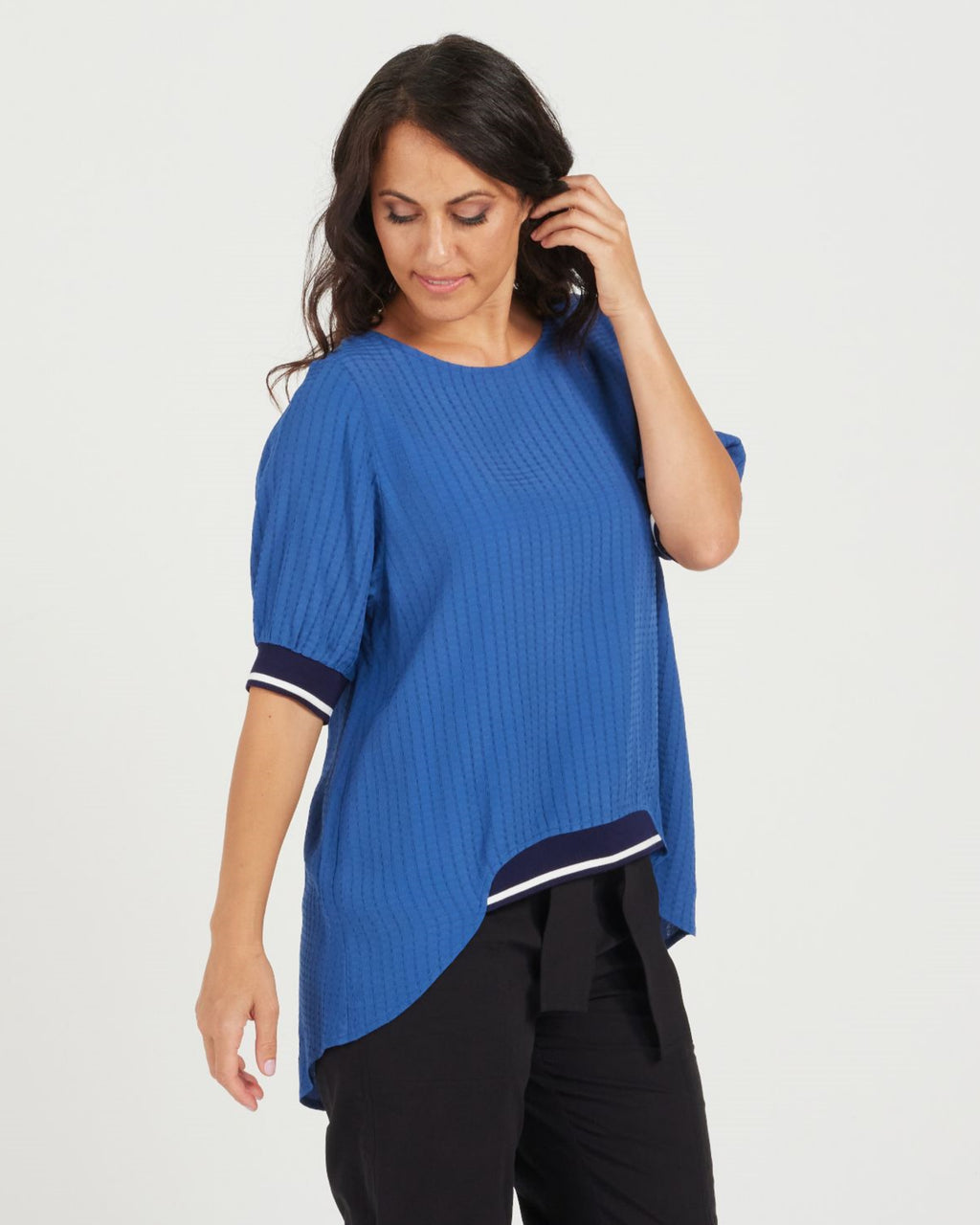 Zafina Havana Top - Blue – ROSSELLINI + SHINE